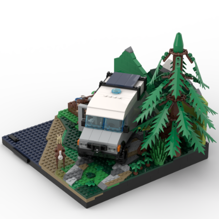 LEGO MOC Camping in the Pacific Northwest (in a 2006 V10 Ford E350 4x4 ...