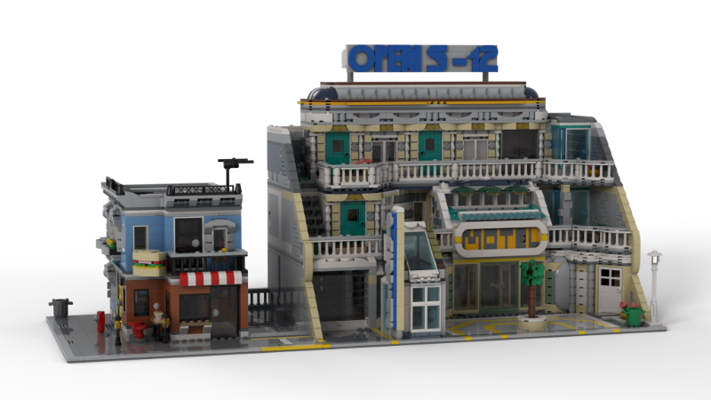 LEGO MOC Motel Brick by BrickAndBuildsI | Rebrickable - Build with LEGO