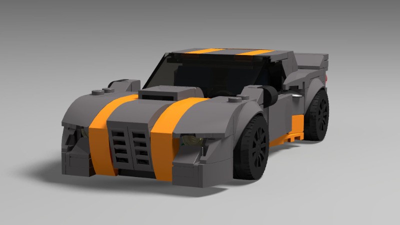 LEGO MOC Grey and Orange Street Racer by Brick_Lizard | Rebrickable ...
