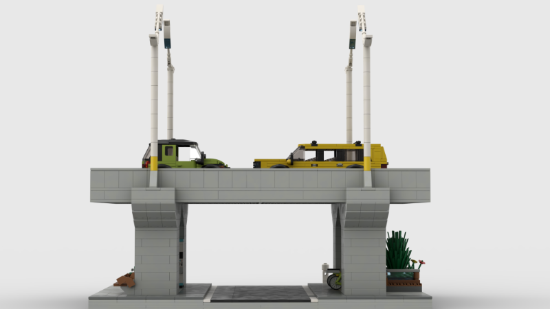 LEGO MOC Post-apocalyptic apocalypse - Broken Bridge scene (for display ...