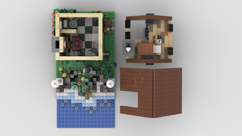 LEGO MOC House by the cliffs by gjlp25 | Rebrickable - Build with LEGO