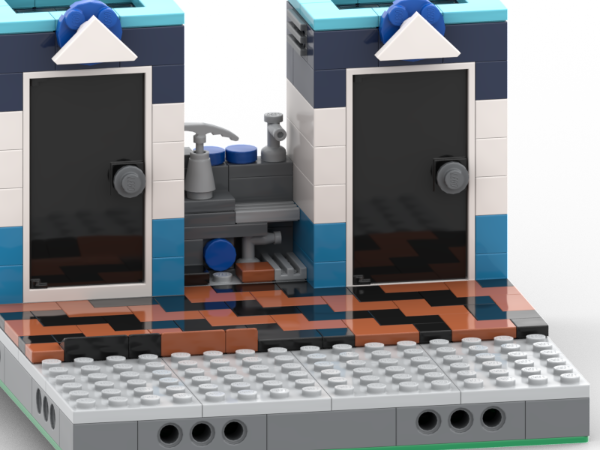 LEGO MOC Restroom Plaza with water fountain and a tree by Pauldo_Plays ...