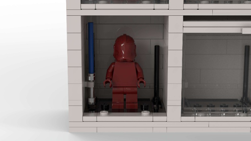 LEGO MOC Black 1x12 minifig modular display [Bottom/Middle layer] by ...