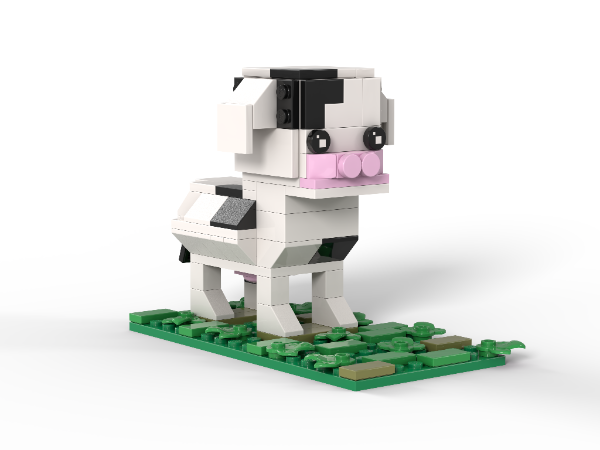 LEGO MOC Cow in pasture by YellowDonut | Rebrickable - Build with LEGO