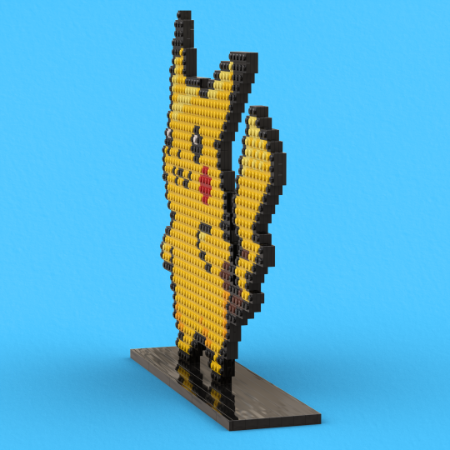 LEGO MOC Pikachu Pixel Art by brickfolk | Rebrickable - Build with LEGO
