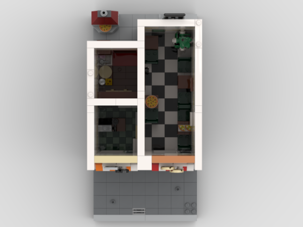 LEGO MOC VHS Shop and Pizzeria Modular (16X32) (continuation of Police ...