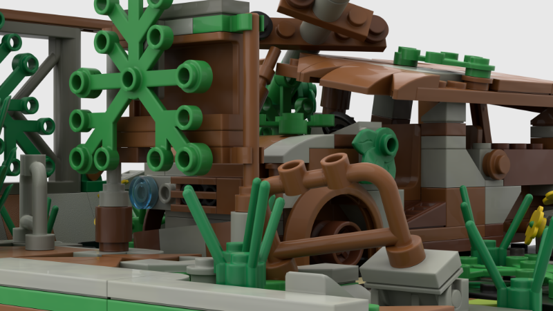 LEGO MOC Post-apocalyptic post-apocalyptic parking lot scene (display ...