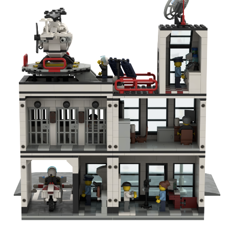 LEGO MOC Metro Police Station by Curraheetom | Rebrickable - Build with ...