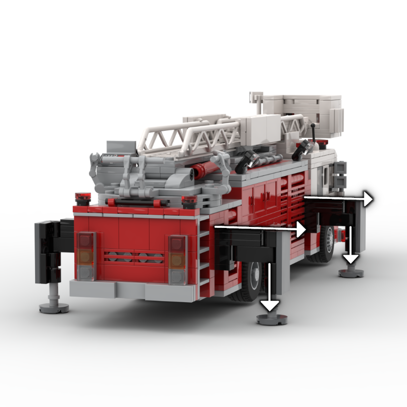 LEGO MOC Tower-Ladder Fire Truck (Chicago Fire Dept.) by Gamma Bricks | Rebrickable - Build with ...