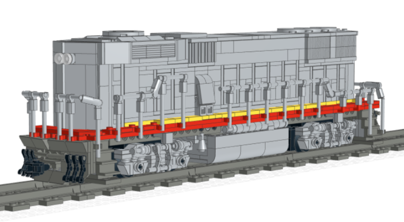 LEGO MOC EMD GP60M BNSF 1/48 O scale by Cola2012 | Rebrickable - Build with LEGO