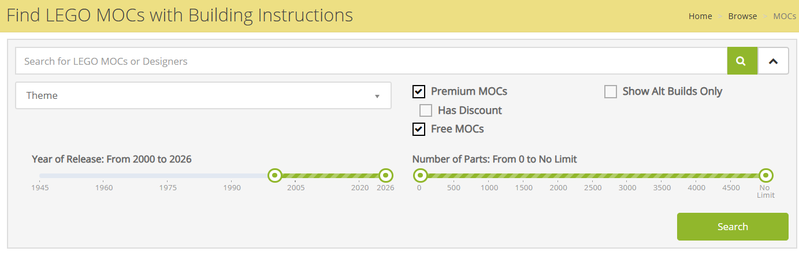 Rebrickable Help Guide: Finding MOCs | Rebrickable - Build with LEGO