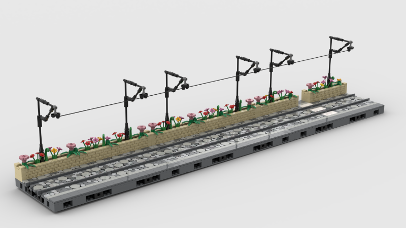 LEGO MOC Tram tracks straight standard Modular 32x16 by Quczi142 ...