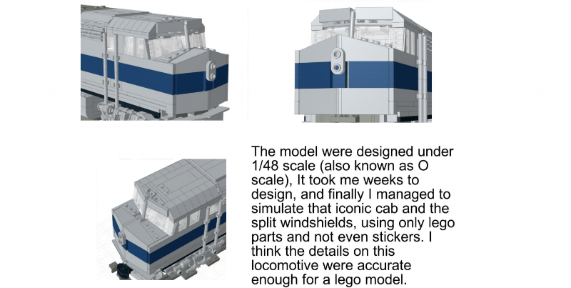LEGO MOC EMD F40PH Amtrak Phase IV O scale 1:48 (with interior) by ...