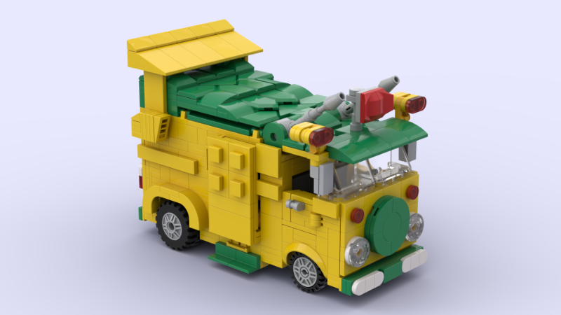 LEGO MOC-182686 Turtle Party Van parts adjustment version by leo_chan ...