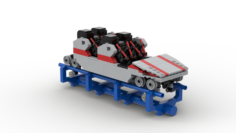 LEGO MOC Roller Coaster Blue Hawk Six Flags Over Georgia Lead Car by ...