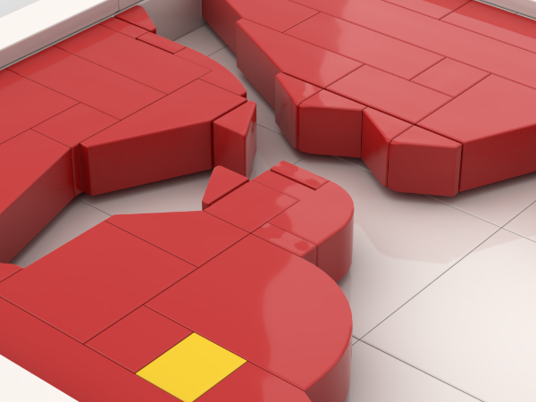 LEGO MOC Abstract Lego Art - Fractured Harmony: The Brick Divide by ...