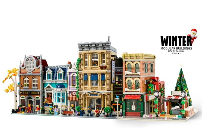 LEGO MOC 10308 Winter Modular Buildings by mocozone | Rebrickable ...