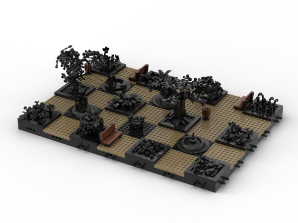 LEGO MOC Modular Park/Garden - path, path with garbage can, path with ...