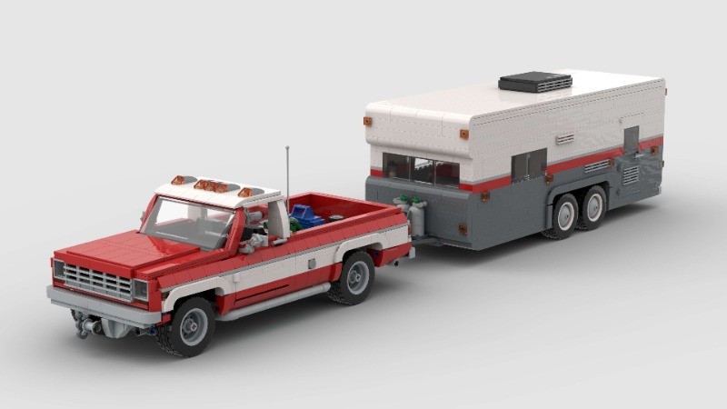 LEGO MOC-96608 Chevrolet K10 Silverado 1978 (orange-white) by Jeka ...