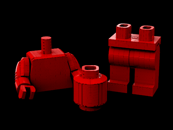 LEGO MOC Up-scaled Red LEGO Minifigure by lesulga | Rebrickable - Build ...