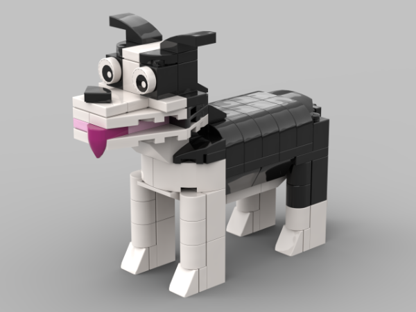 LEGO MOC Border Collie black & white by Sanvan | Rebrickable - Build ...