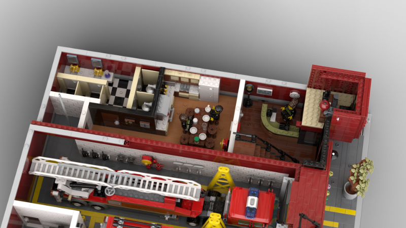 LEGO MOC Modular Fire Station by BrickStudioArchitect | Rebrickable ...