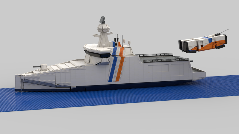 LEGO MOC Futuristic Coast Guard Vessel by Futurism_Lego | Rebrickable ...