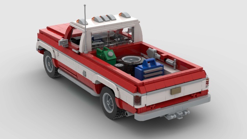 LEGO MOC-96608 Chevrolet K10 Silverado 1978 (orange-white) by Jeka ...