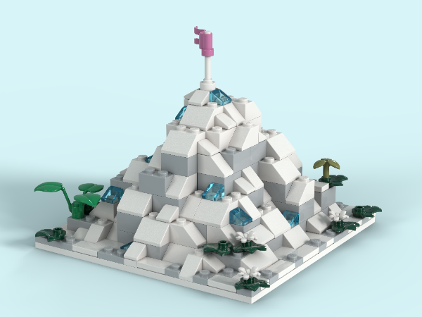 LEGO MOC Snowy Mountain by YellowDonut | Rebrickable - Build with LEGO