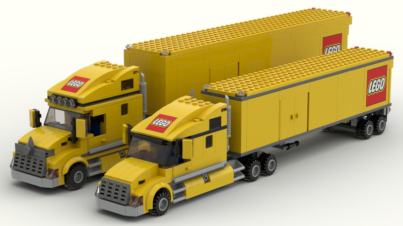 LEGO MOC Peterbilt 379 Semi Truck with Trailer - Minifig Scale by Yanix ...