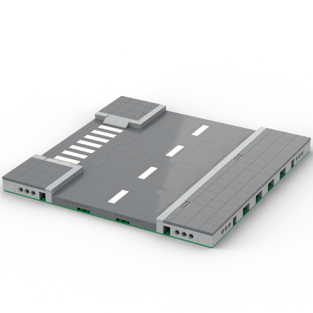 LEGO MOC MILS Street (32x32) t-junction with pedestrian crossing by ...