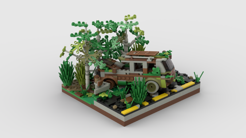 LEGO MOC-166078 Post-apocalyptic apocalypse - Forest Highway Scene (for ...