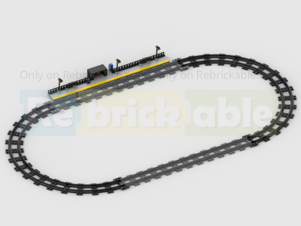 LEGO MOC Amtrak Train Station & Loop Of Track - To Use With My 4 Stud ...