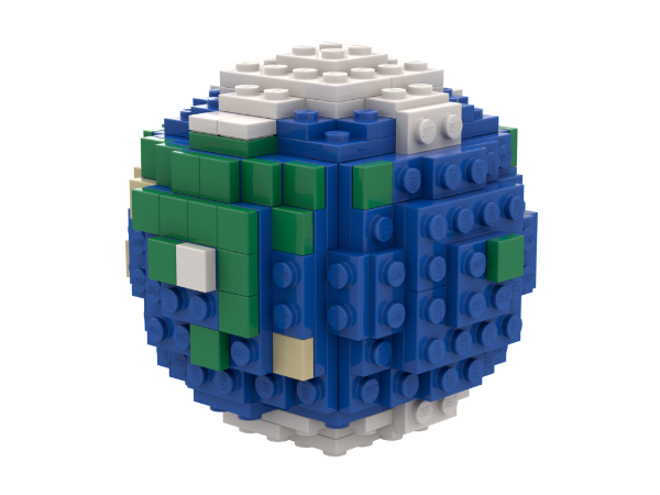 LEGO MOC Earth Sphere by AntOrman | Rebrickable - Build with LEGO