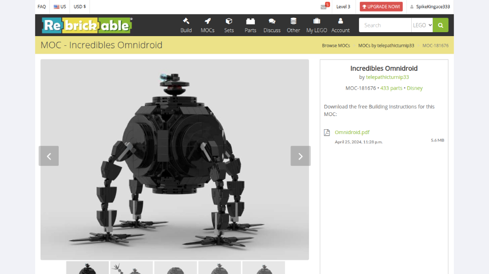 LEGO MOC Omnidroid V8 by LegoLordTYM | Rebrickable - Build with LEGO