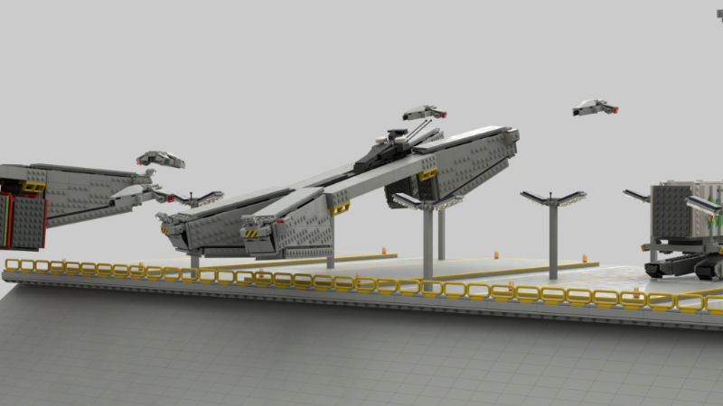 LEGO MOC Futuristic Military Port by Futurism_Lego | Rebrickable ...