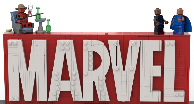 LEGO MOC-221041 Modified Marvel Logo by vicarity | Rebrickable - Build ...