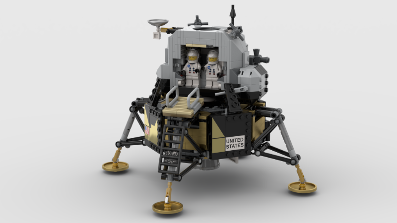 LEGO MOC NASA Apollo 11 LM Realism mod-Ascent Stage v1.0 by DadBricks ...