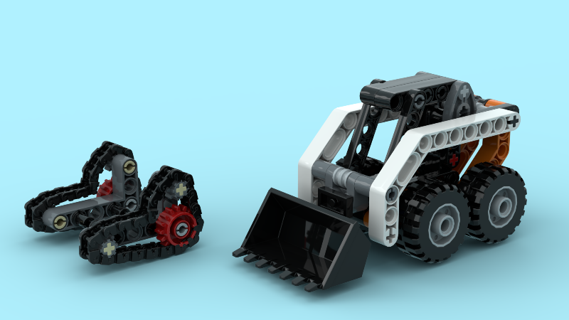 LEGO MOC Bobcat S66 Skid Steer and T66 Tracked Loader (8418 Mod) by Yap018 | Rebrickable - Build ...