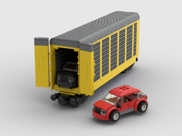 LEGO MOC Autorack Train Wagon (V2.01 / Short Version) by MCC_2343 ...
