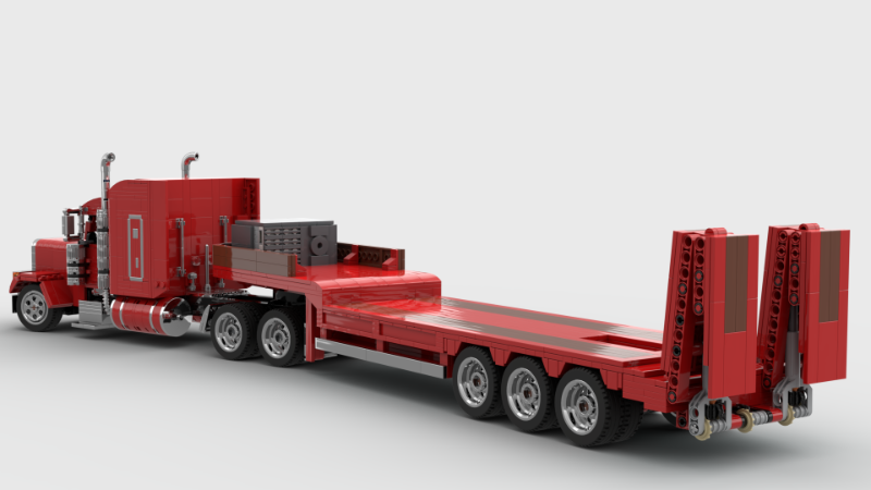 LEGO MOC Remote controlled Lowboy Trailer ≈1:23 by OwnGaming ...