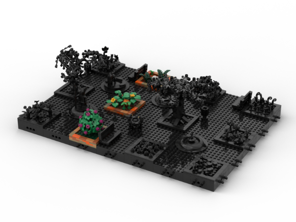 LEGO MOC Modular Park/Garden - pumpkin, rosebush, chard and cauliflower ...