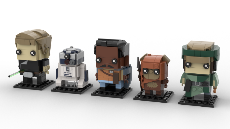 LEGO Set 40623-1 Battle of Endor Heroes (2023 Brickheadz) | Rebrickable ...