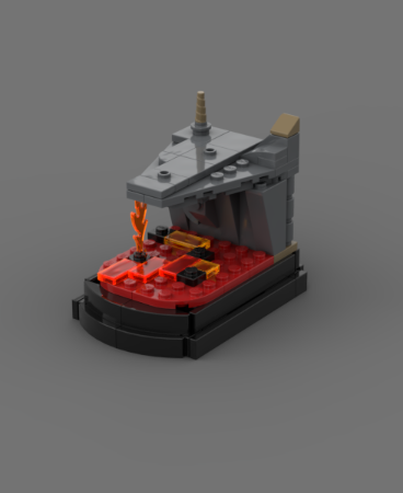 LEGO MOC Mount Doom Display by Virgil_Thru_Inferno | Rebrickable ...