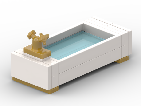 LEGO MOC Bathtub - Minifig Scaled by RYO Furniture Designs ...