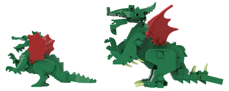 LEGO MOC-37148 Classic Castle Dragon - Brick Built part 6129c02 by ...
