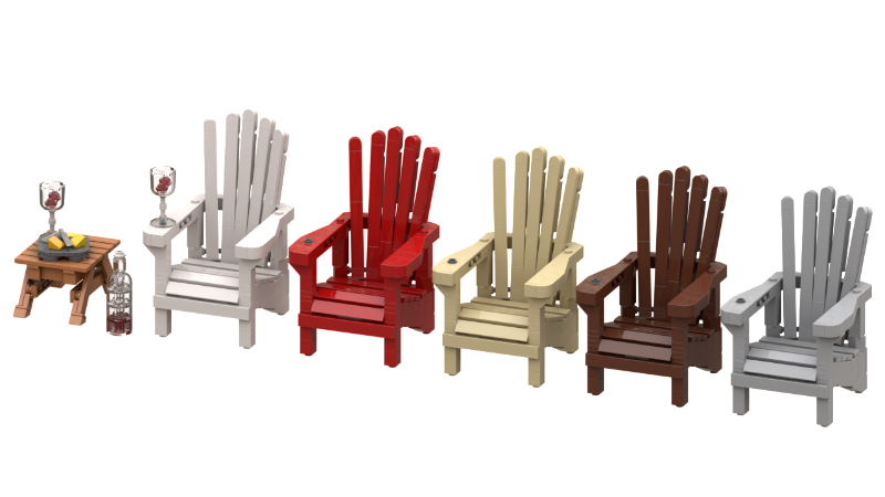 LEGO MOC-190385 Adirondack Chairs by Brick_Lizard | Rebrickable - Build ...