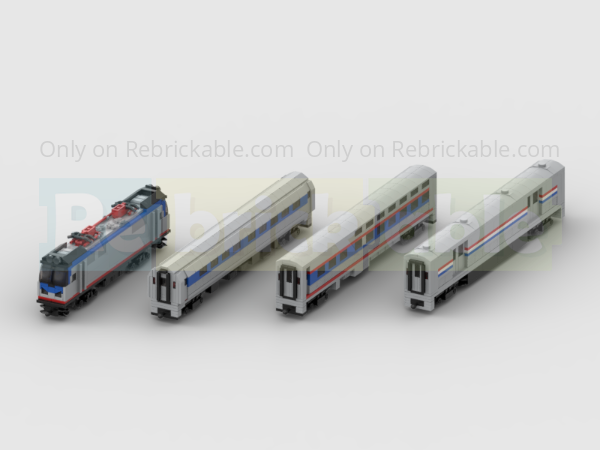 LEGO MOC Am Trak Silver Meteor Express Train Pack - 4 Studs Wide by ...