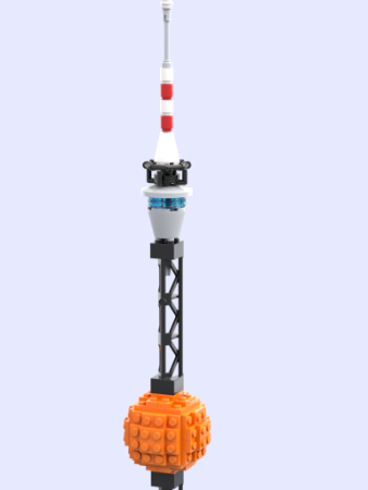 LEGO MOC Microscale TV tower by raguidel | Rebrickable - Build with LEGO