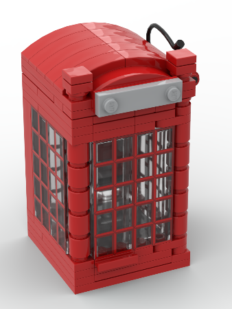 LEGO MOC Retro Phone Booth with foldable door by Click Click Bricks ...